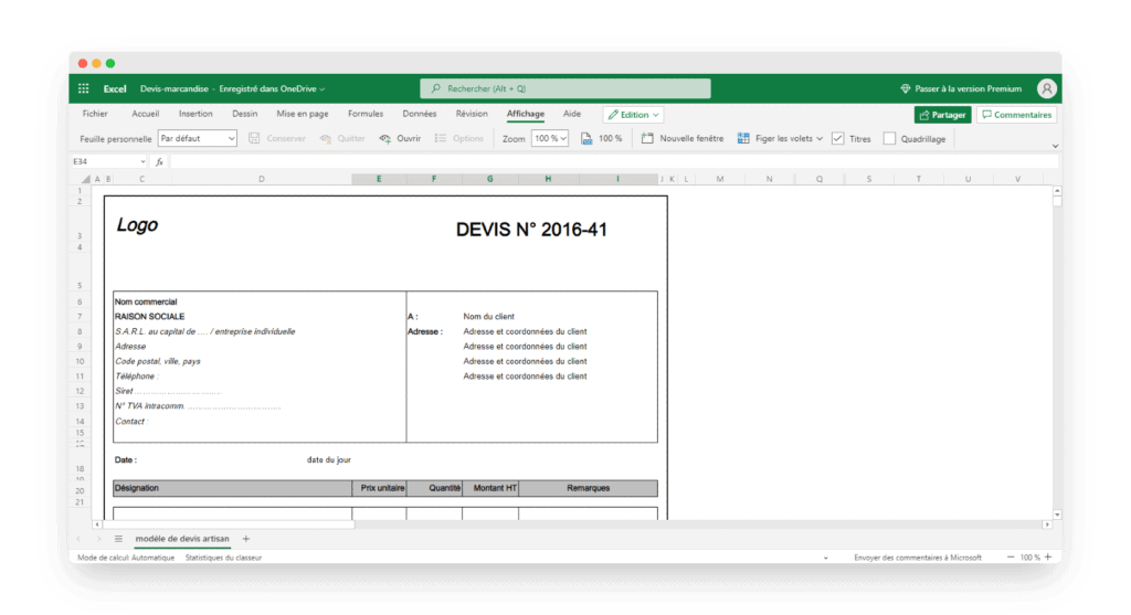 Modèles de devis en téléchargement gratuit | Excel & Word | Exemples