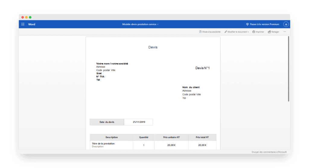 Modèles de devis en téléchargement gratuit | Excel & Word | Exemples