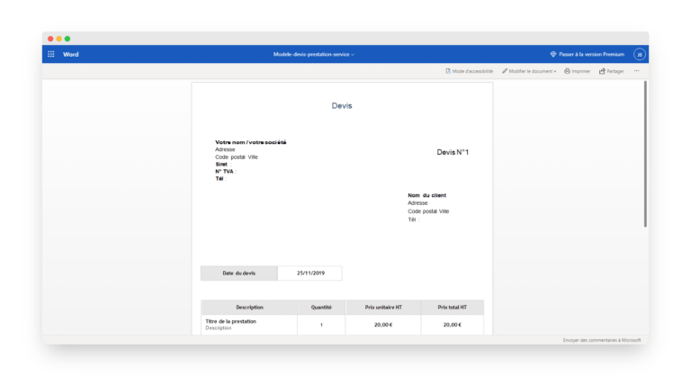 Modèles de devis en téléchargement gratuit | Excel & Word | Exemples