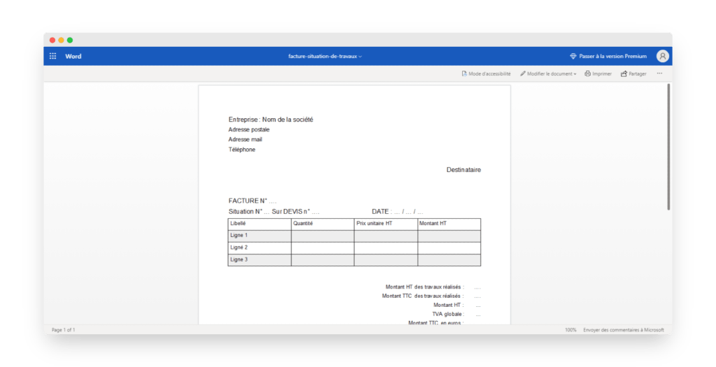 Modèles de factures en téléchargement gratuit | Excel & Word | Exemples