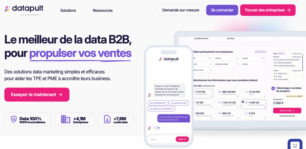Avis Datapult 2026 : enfin une BDD B2B qui inclut les TPE Françaises