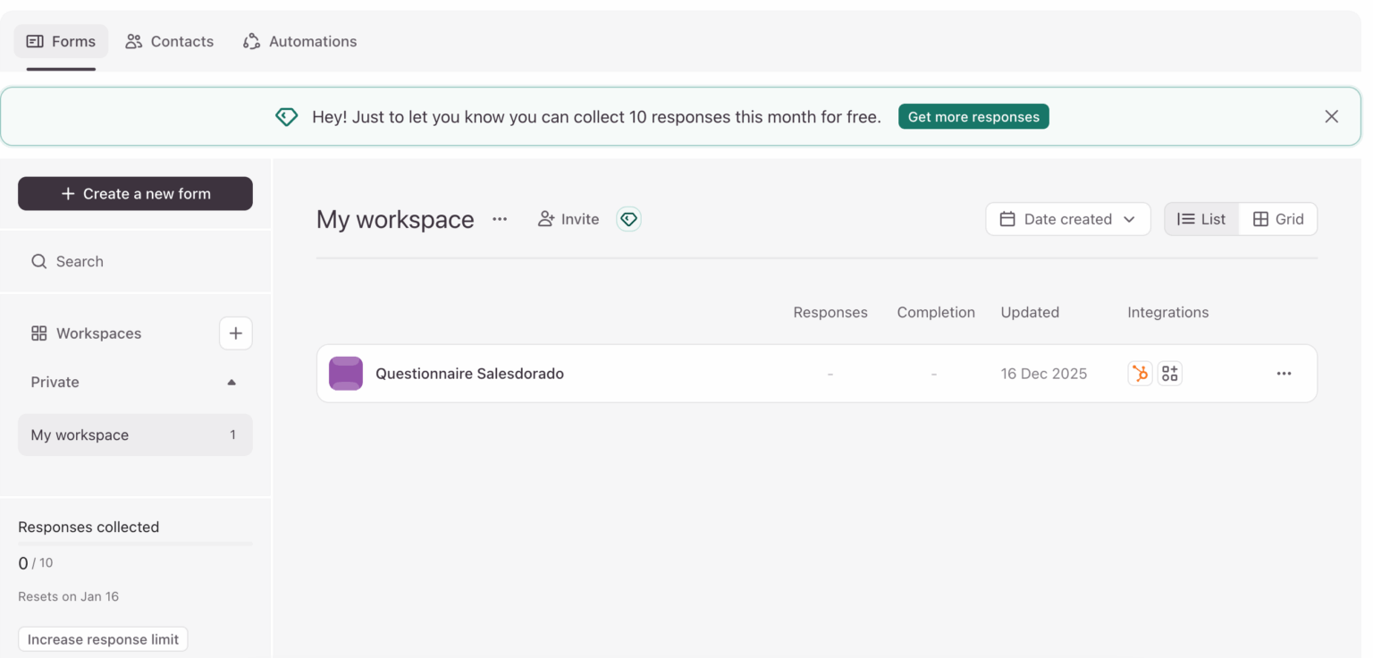 Typeform : Avis Complet, Test & Tarifs 2026 | Salesdorado